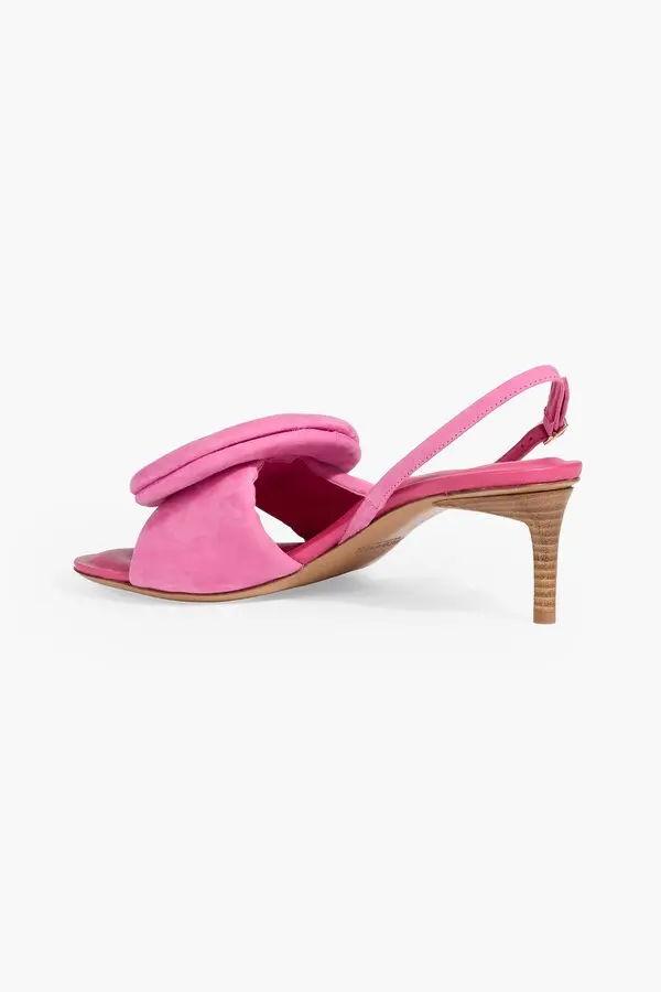 Jacquemus Cuscinu Embellished Slingback Sandals - Pink