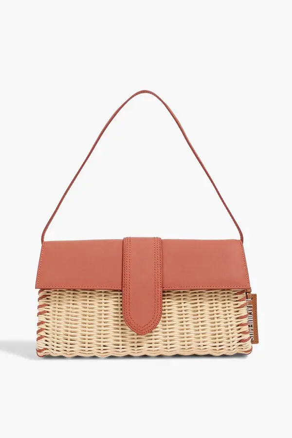 Jacquemus Le Bambino Long Osier Shoulder Bag - Brick