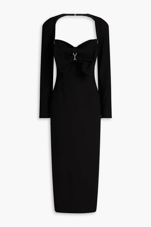 Jacquemus Terra Open-back Woven Midi Dress - Black