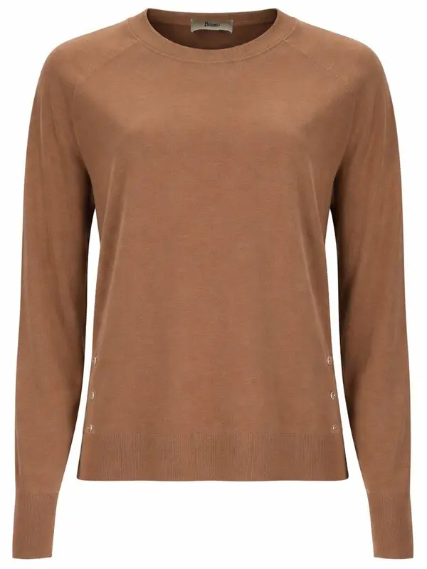 Herno Maglia Con Bottoni Laterali - Blue