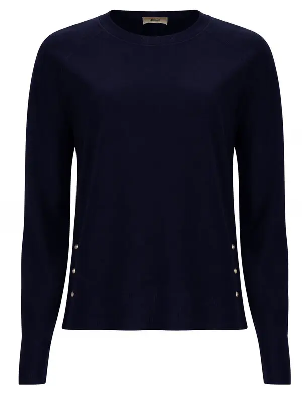 Herno Maglia Con Bottoni Laterali - Beige