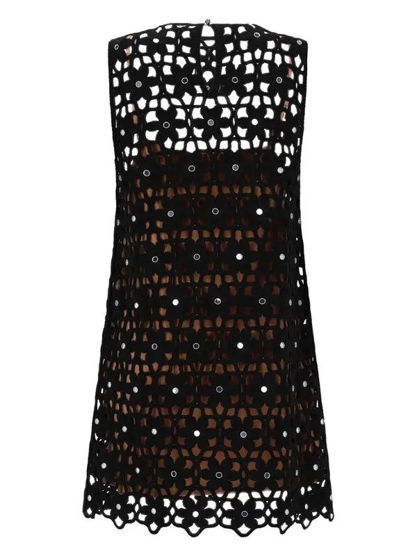 Michael Kors Crochet Mini Dress - Black