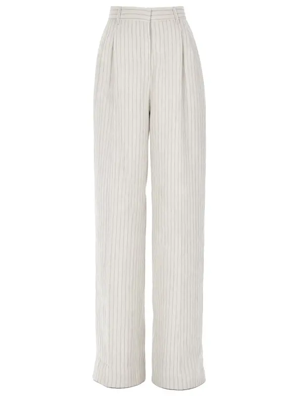 Max Mara Pantalone Sartoriale Fonte - White