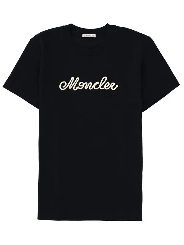Moncler T-shirt With Logo - Blue
