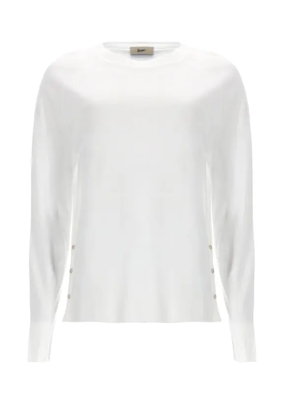 Herno Button Detail T-shirt - White