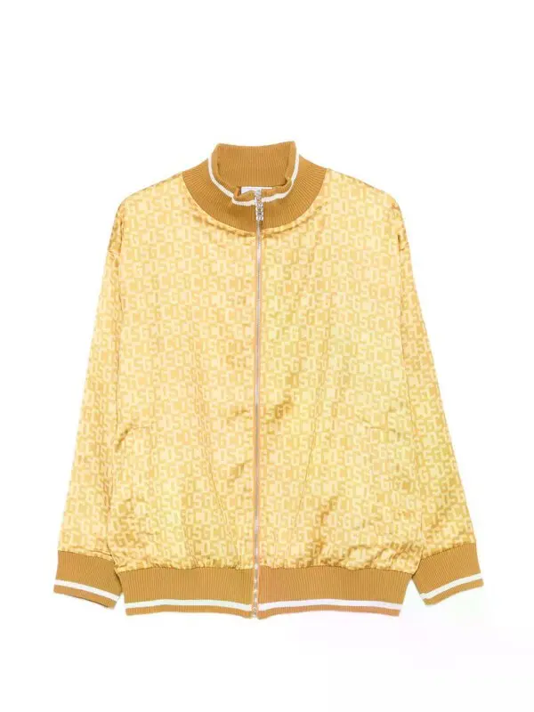 Gcds Logo-print Bomber Jacket - Yellow