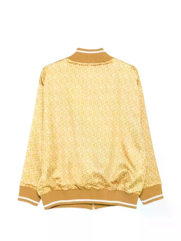 Gcds Logo-print Zip-fastening Bomber Jacket - Yellow