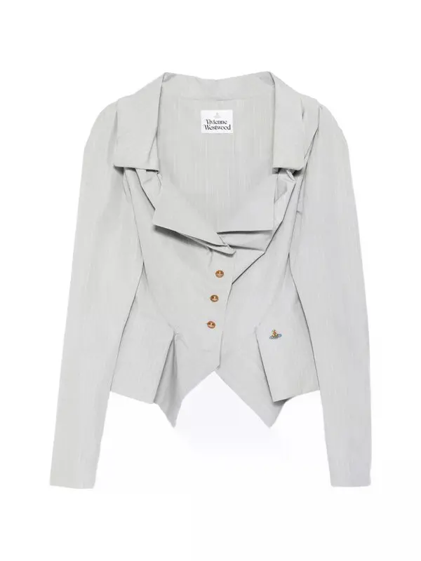 VIVIENNE WESTWOOD Pinstripe Button Blazer - Grey