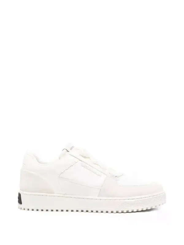 Emporio Armani Panelled Lace-up Sneakers - Neutrals