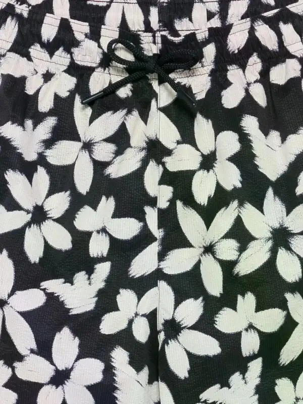 Emporio Armani Floral-print Swim Shorts - Blue
