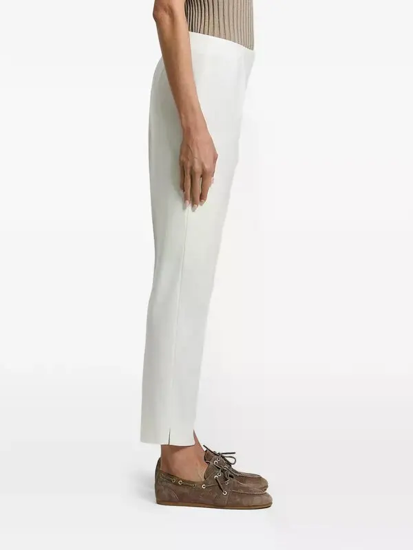 Peserico Pressed-crease Side-slit Trousers - White