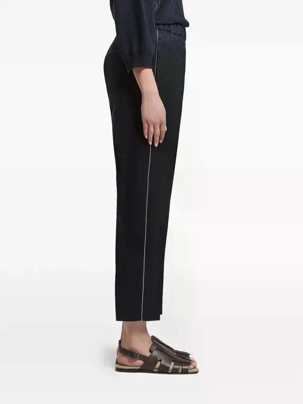 Peserico Chain-trim Elasticated Trousers - Blue