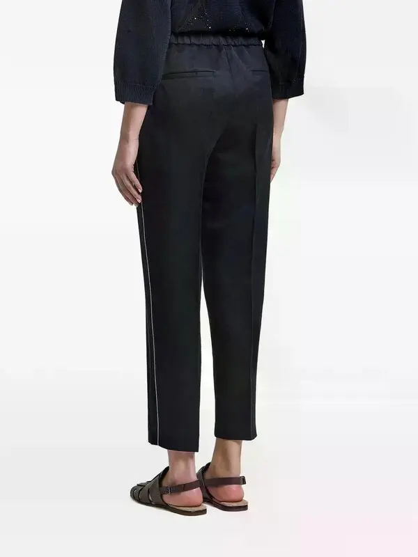 Peserico Chain-trim Elasticated Trousers - Blue