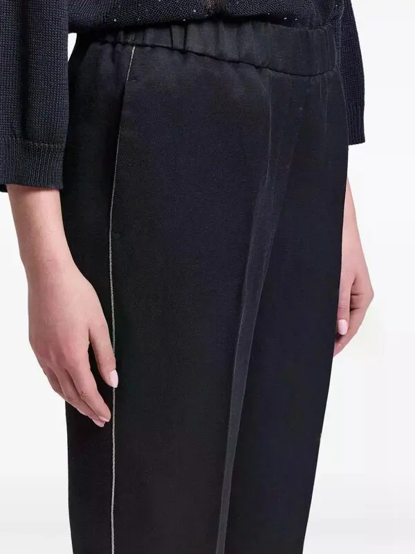 Peserico Chain-trim Elasticated Trousers - Blue