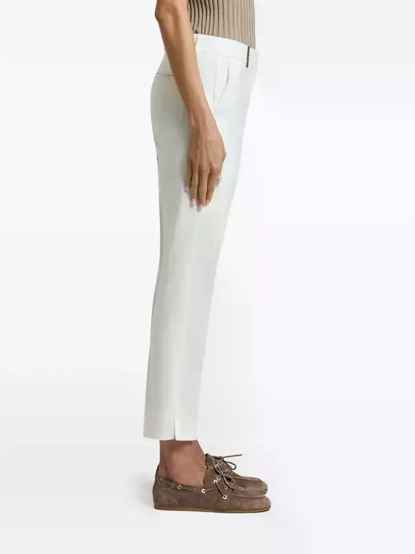 Peserico Pressed-crease Cropped Trousers - Neutrals