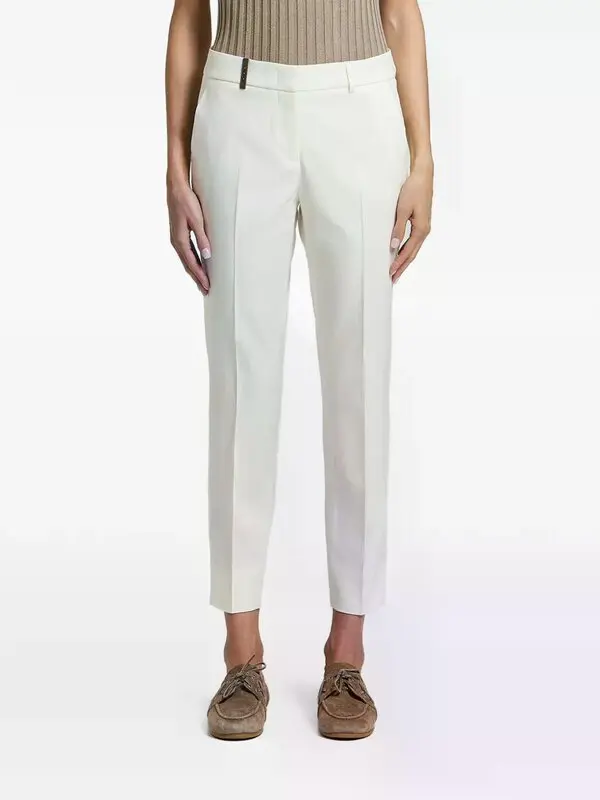 Peserico Pressed-crease Cropped Trousers