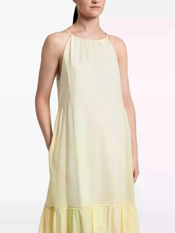 Peserico Ruffled Midi Dress - Yellow