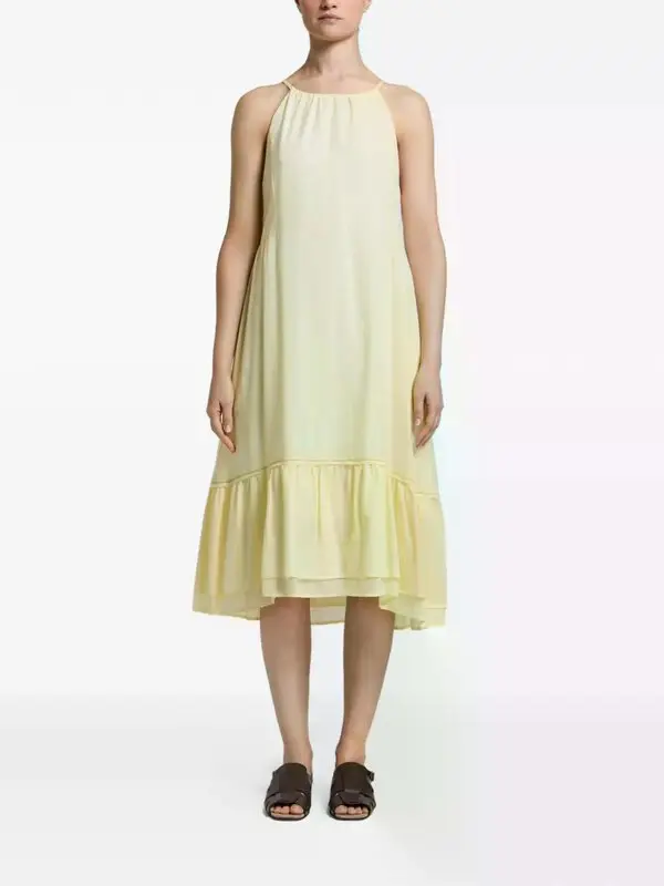 Peserico Ruffled Midi Dress - Yellow