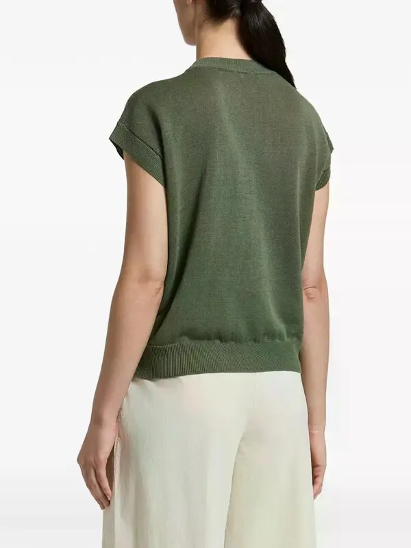 Peserico Bead-embellished Pocket Sweater - Green