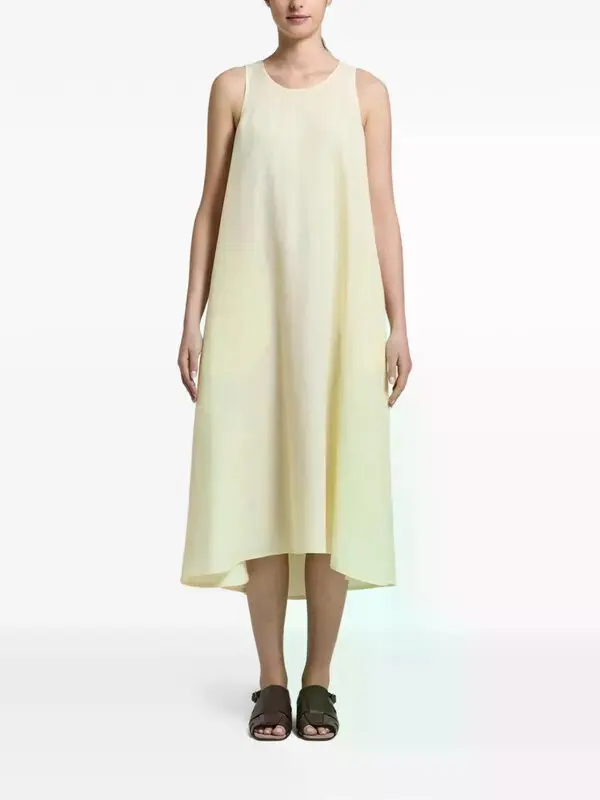 Peserico Linen Sleeveless Midi Dress - Yellow