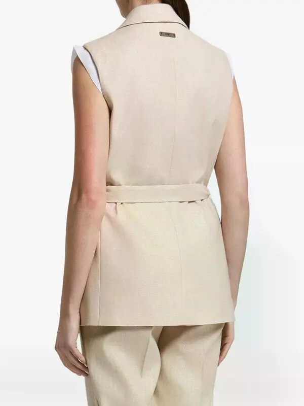 Peserico Belted Sleeveless Jacket