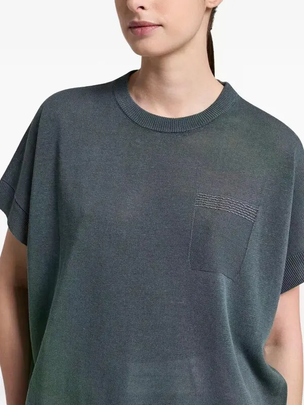 Peserico Monili-embellished Pocket Sweater