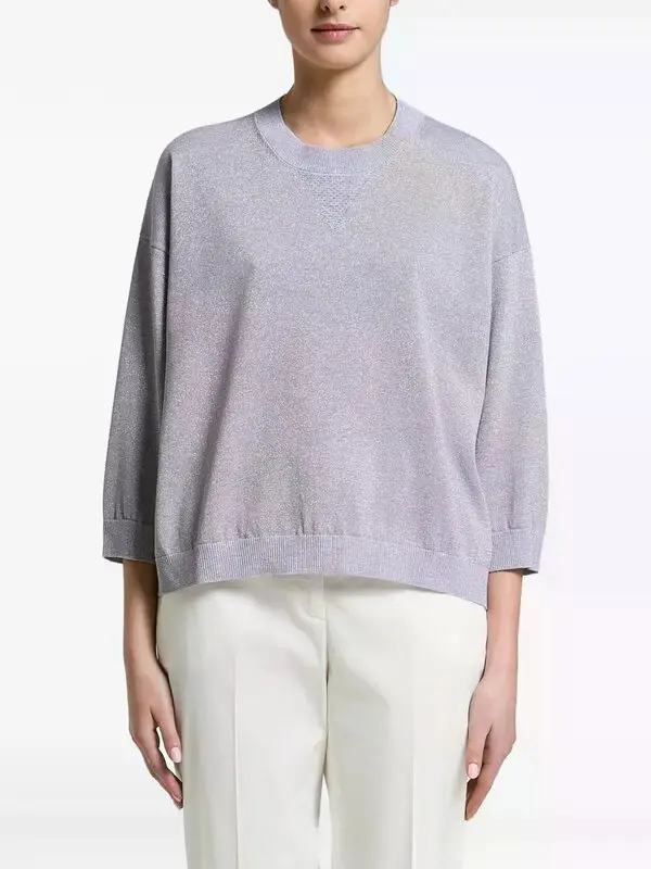 Peserico Three-quarter-sleeve Sweater - Grey