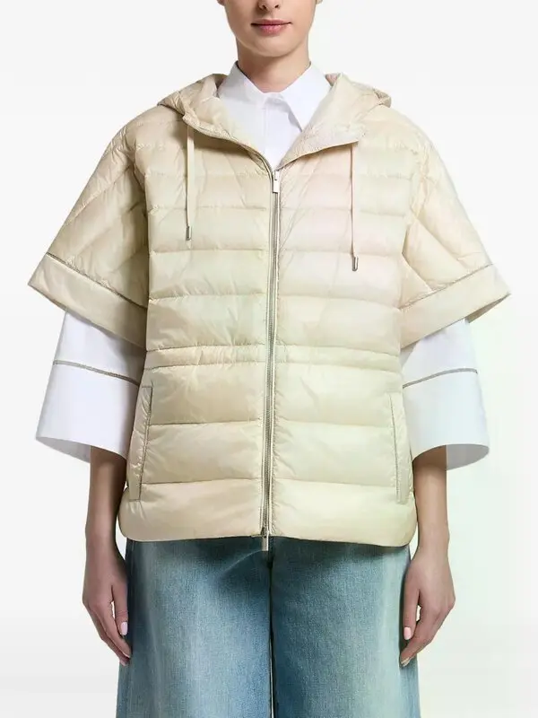 Peserico Zip-up Puffer Jacket - Neutrals