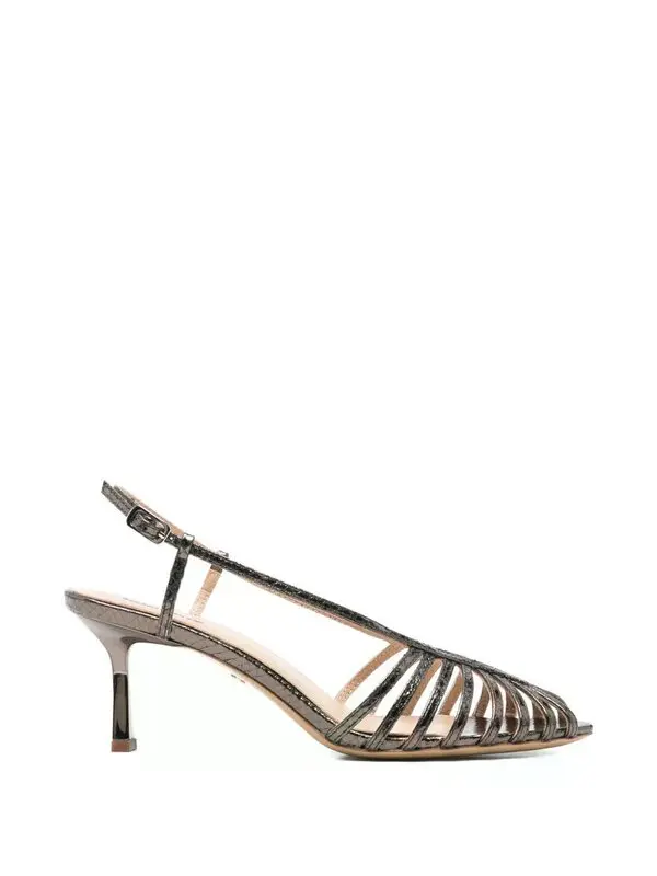 Lola Cruz Diana Strappy Leather Sandals - Grey