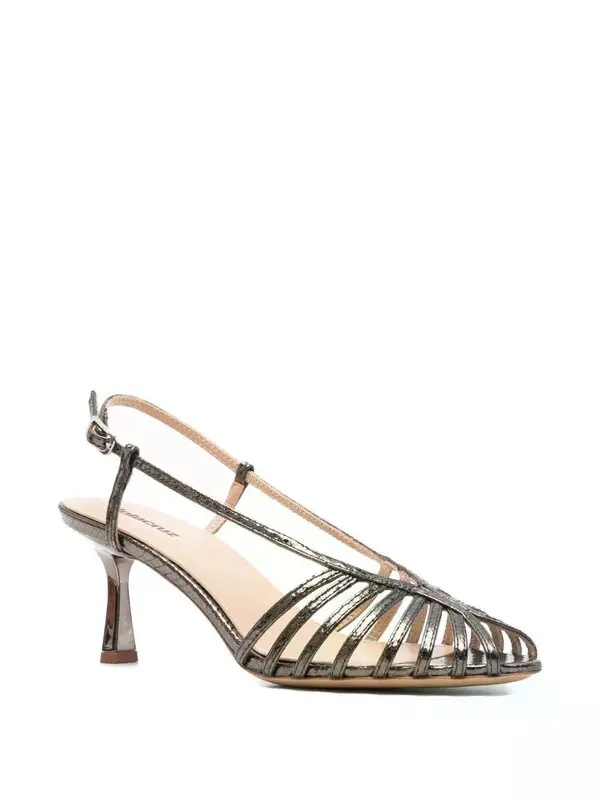Lola Cruz Diana Strappy Leather Sandals - Grey