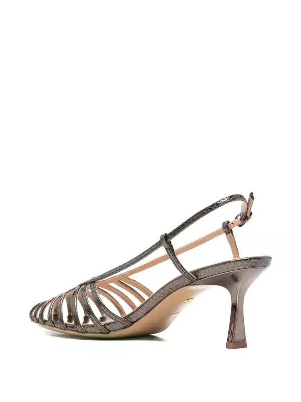 Lola Cruz Diana Strappy Leather Sandals - Grey