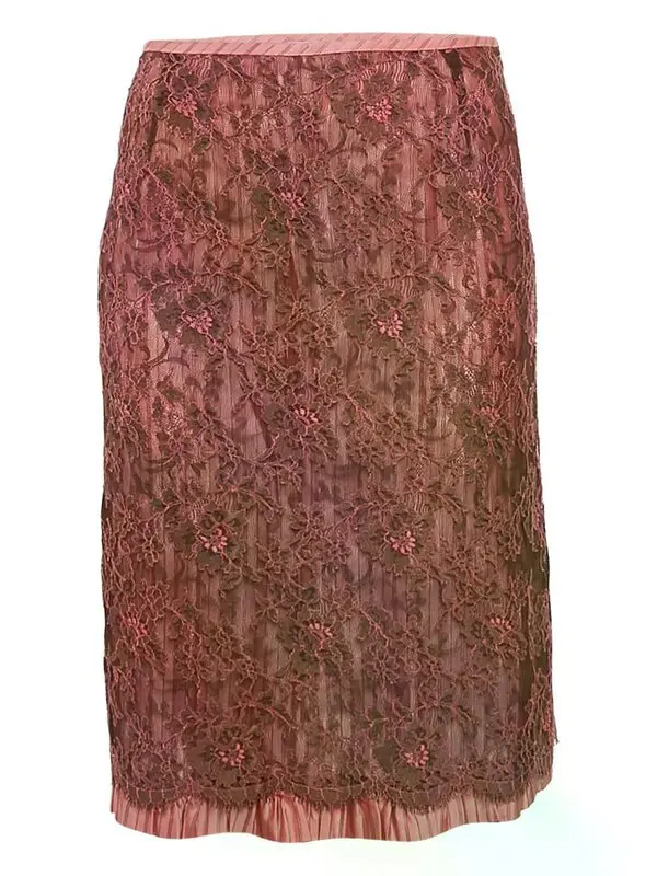Kenzo 1990 Floral-lace Skirt - Pink