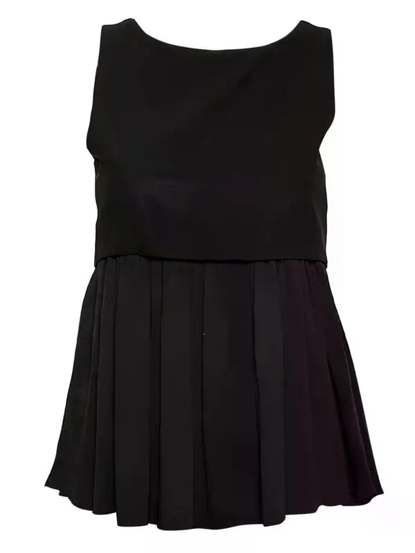 Balenciaga Pleated Mini Dress - Black