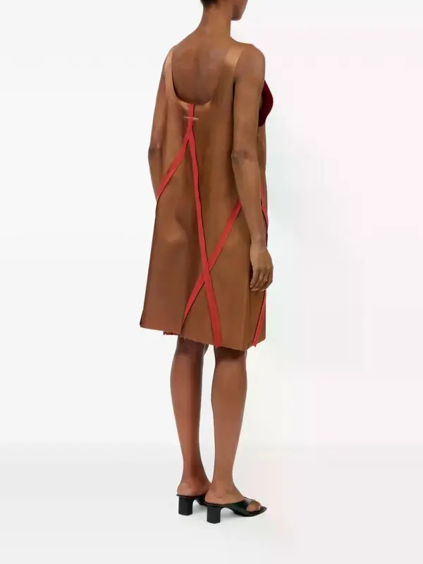 MAISON MARGIELA Paneled Mini Dress - Brown