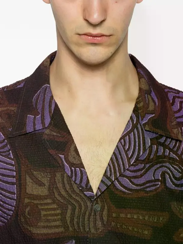 A KIND OF GUISE Samata Printed Shirt - Brown