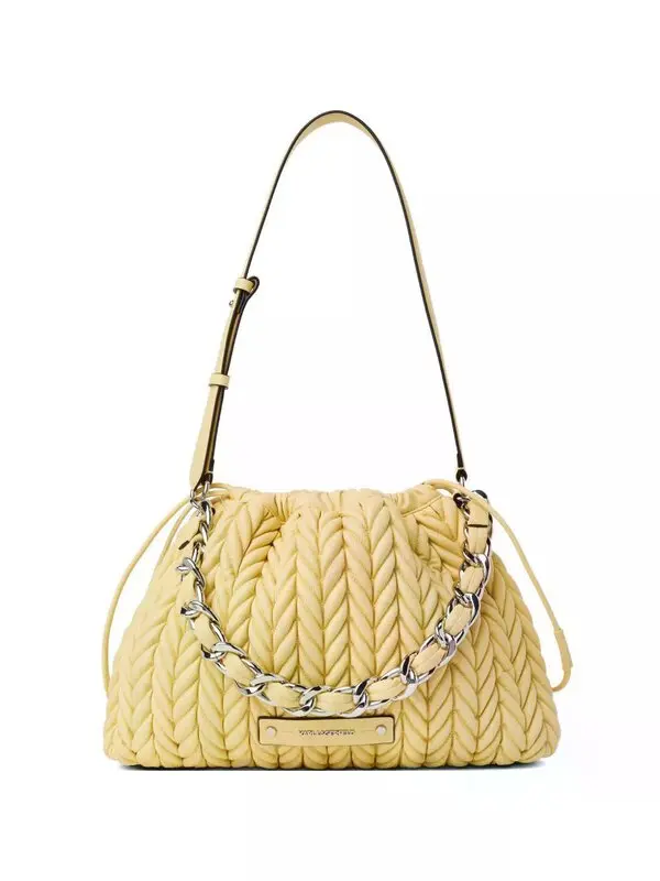Karl Lagerfeld Medium K/weave Shoulder Bag - Yellow