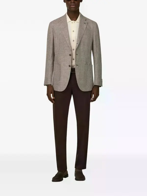 Boggi Milano Checked Blazer - Neutrals