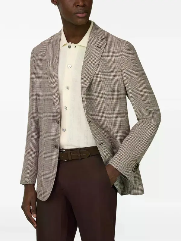 Boggi Milano Checked Blazer - Neutrals