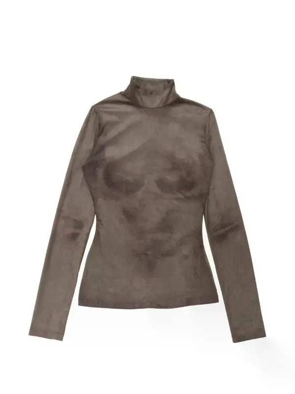 Acne Studios Trompe L'oeil High-neck Top - Brown