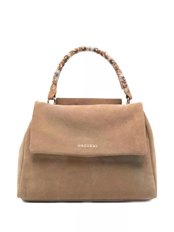 ORTIGNI Sveva Peach Flowers Tote Bag - Neutrals