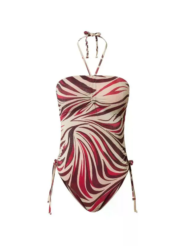 TWINSET Zebra-print Lurex Swimsuit - Pink