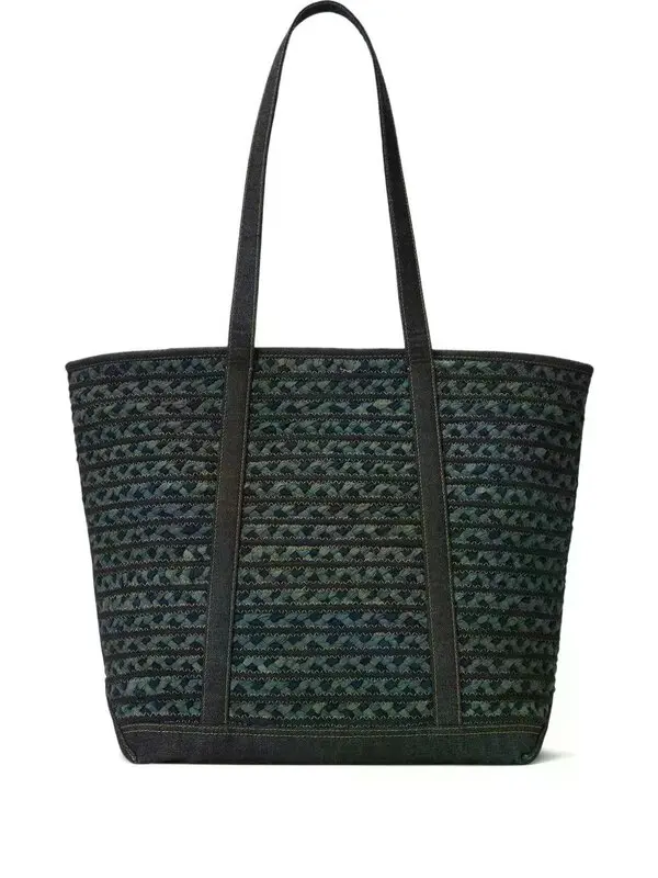 Ralph Lauren Woven Banks Tote - Blue