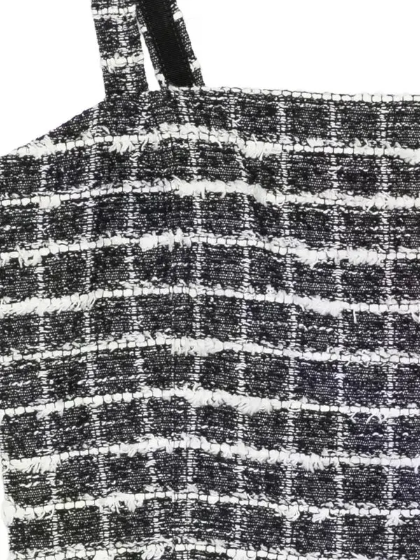 Iceberg Checked Sleeveless Top - Black