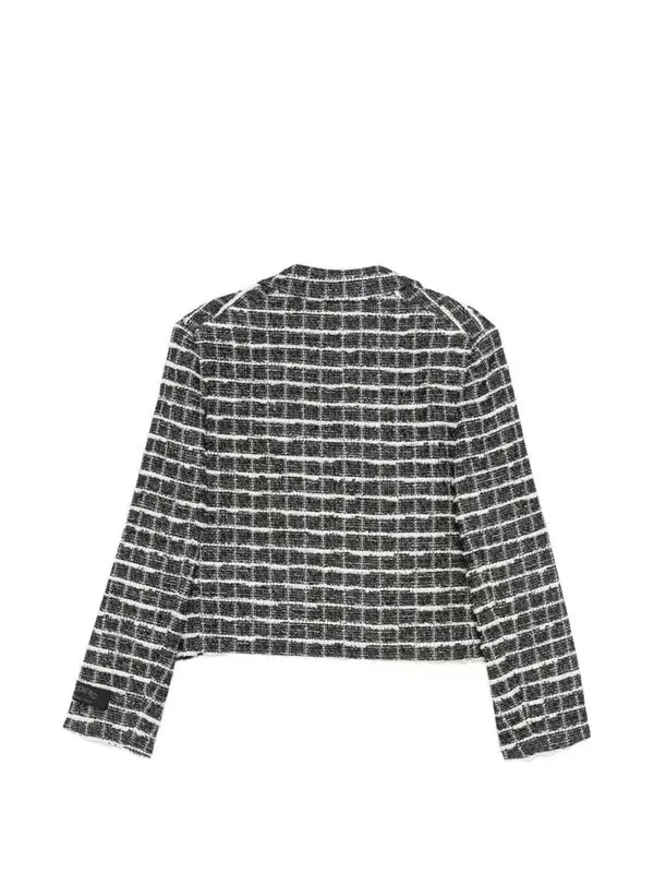 Iceberg Check Woven Cropped Jacket