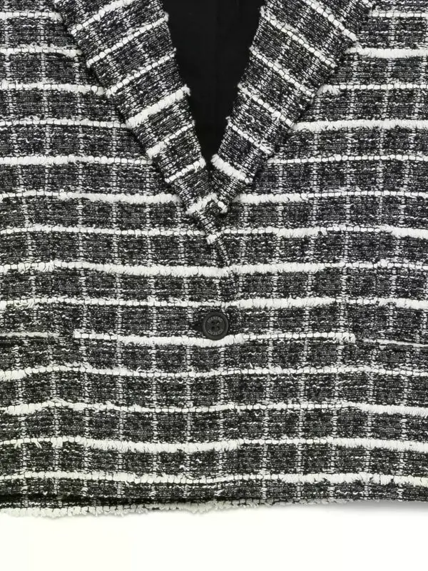 Iceberg Check Woven Cropped Jacket