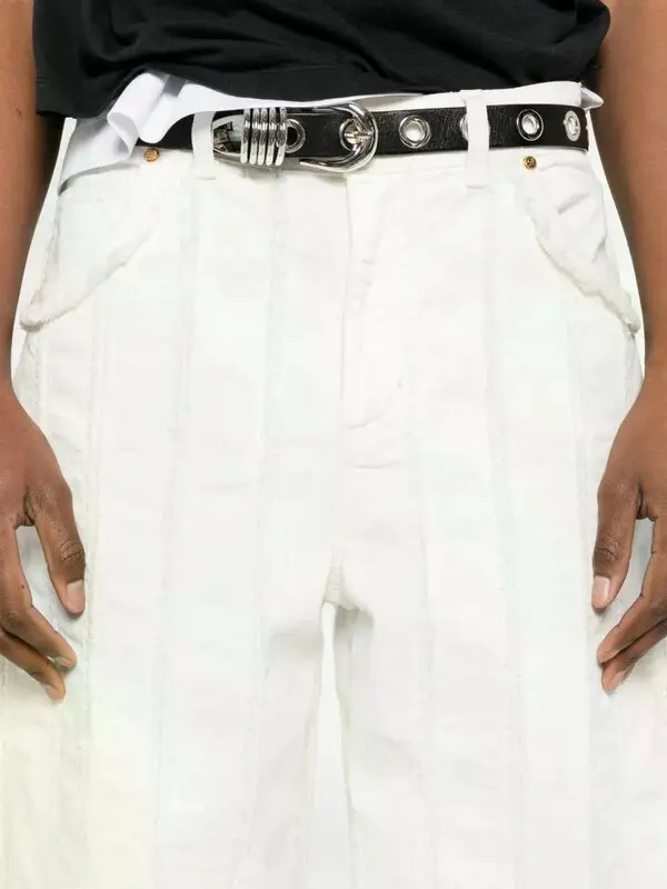 Blumarine Fringed Wide-leg Jeans