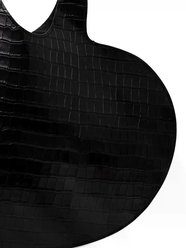Coperni Crocodile-effect Heart Tote Bag