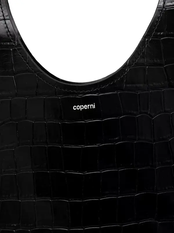 Coperni Crocodile-effect Heart Tote Bag