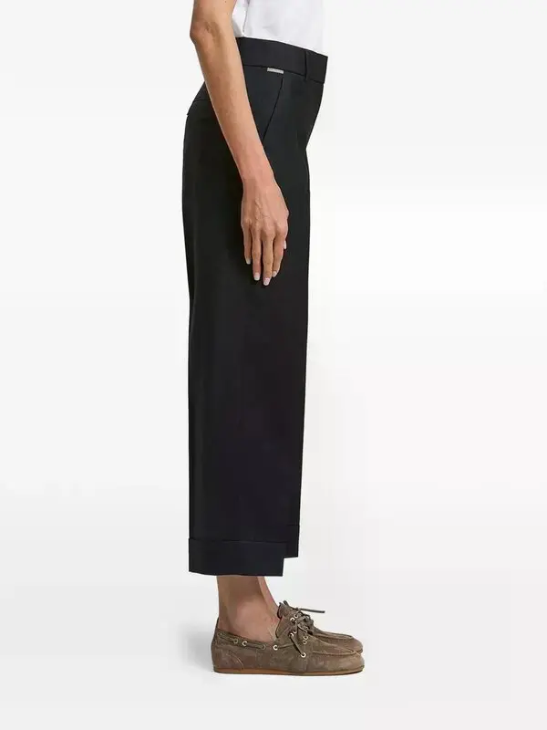 Peserico Pressed-crease Turn-up Trousers