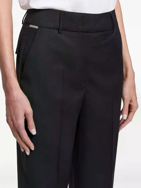 Peserico Pressed-crease Turn-up Trousers